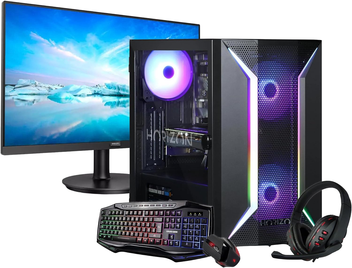 Horizon Exo Ryzen 5 16GB RAM 1TB SSD Windows 11 Gaming PC Bundle - 24 ...