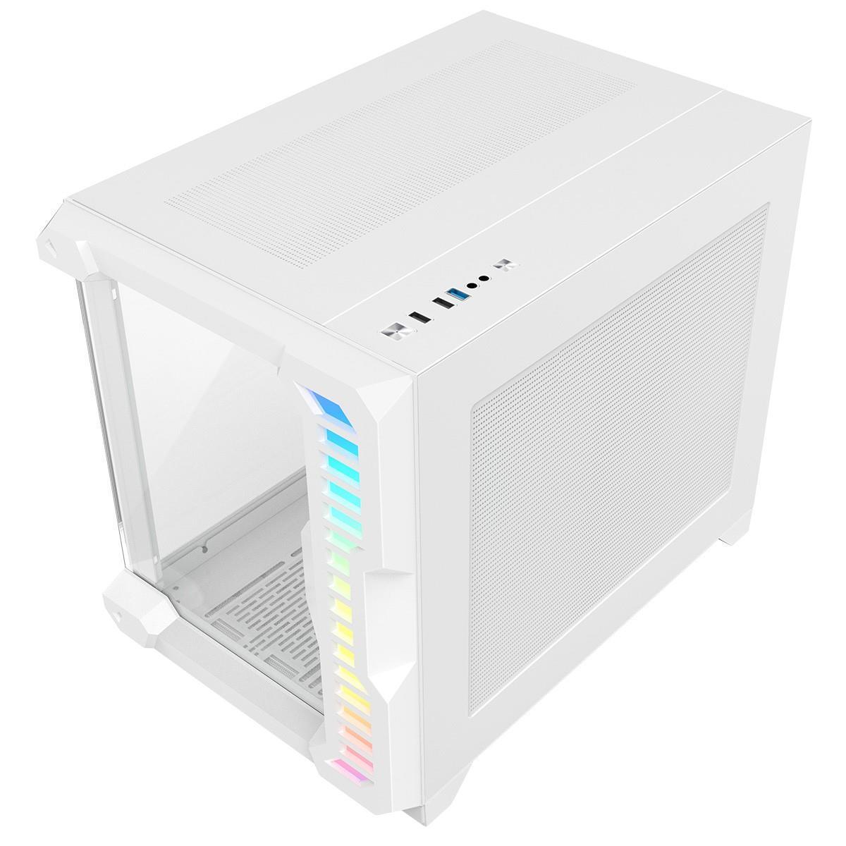 CIT Pro Android X Tempered Panels Gaming Case - White - CCL Computers