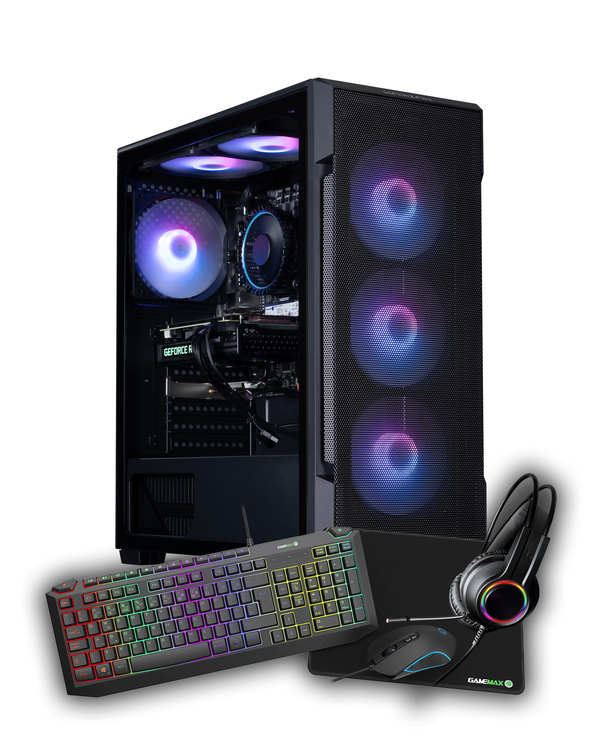 Horizon Ryzen 5 RTX 5060 Pre-built Gaming PC with Gaming Peripheral ...